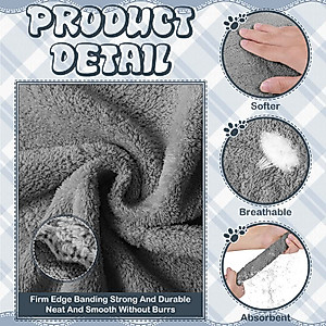 Newwiee 24 Pcs Guinea Pigs Blankets Bunk Pet Microfiber Coral Fleece Cage Liners Absorbent Guinea Pig Bedding Accessories Small Animal Mat Towels for Dog Cat(11.8 x 11.8 Inch,Gray)