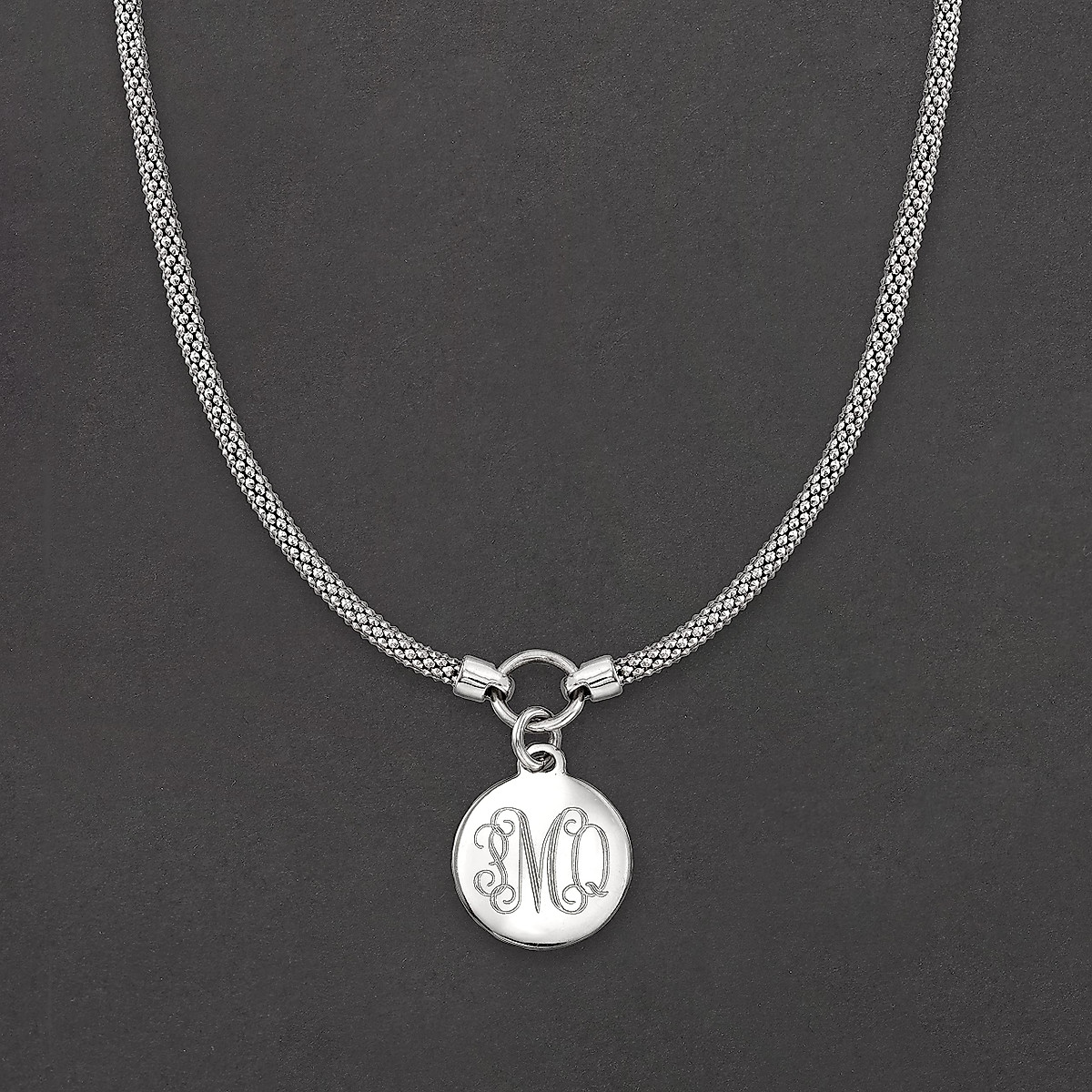 Ross-Simons Monogram - Sterling Silver Disc Necklace. 18 inches