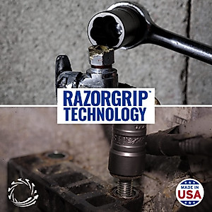 18-Piece Bolt Lug Nut Extractor Socket Set with RAZORGRIP - Made in USA Steel