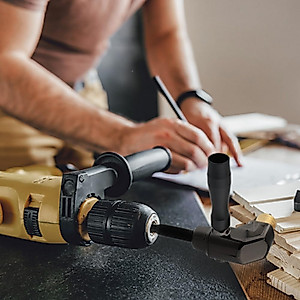Durable Right Angle Drill Attachment, Detachable 90 Degree Screwdriver Right Angle Drill Attachment DIY Socket Adapter For Use with Cordless Drill and Impact Driver