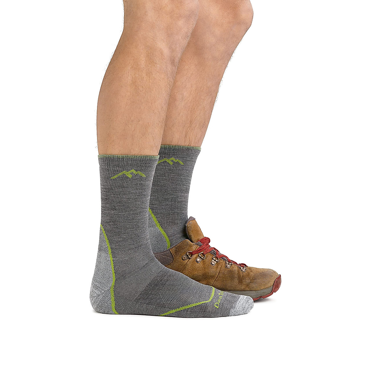 Darn Tough Vermont Light Hiker Micro Crew Lightweight with Cushion SPACE GRAY