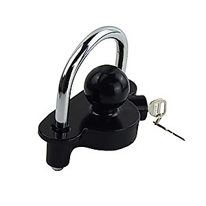 TOPTOW 63507 Trailer/RV Coupler Hitch Lock, Universal Fits for 1-7/8", 2" & 2-5/16" Couplers, Tow Ball Style