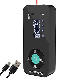 Laser Measurement Tool, WIBENTL, 328FT Laser Distance Measure, 11 Measurement Modes, ±1/16-inch Accuracy, 5 Units, Type-C Charging, Laser Tape Measure, Area, Volume and Pythagorean - WLM01