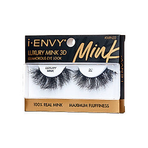 i-ENVY False Lashes Luxury Mink Collection Eyelashes 100% Real Mink Glamorous Eye Look Lashes Maximum Fluffiness 3D Multi-Curl Angle