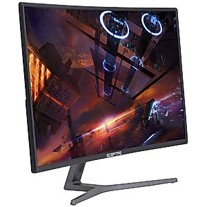 Sceptre C275B-144RR AMD FreeSync DisplayPort HDMI DVI Ports 27" Curved Professional 144 Hz Monitor Metal Black