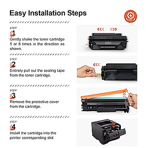 v4ink 3PK Compatible Toner Cartridge Replacement for HP 05A CE505A Toner Ink Cartridge for HP P2035 P2035n P2055dn P2055 P2055d, Pro 400 m401n m401dne m401dw MFP M425dn M425dw Printer
