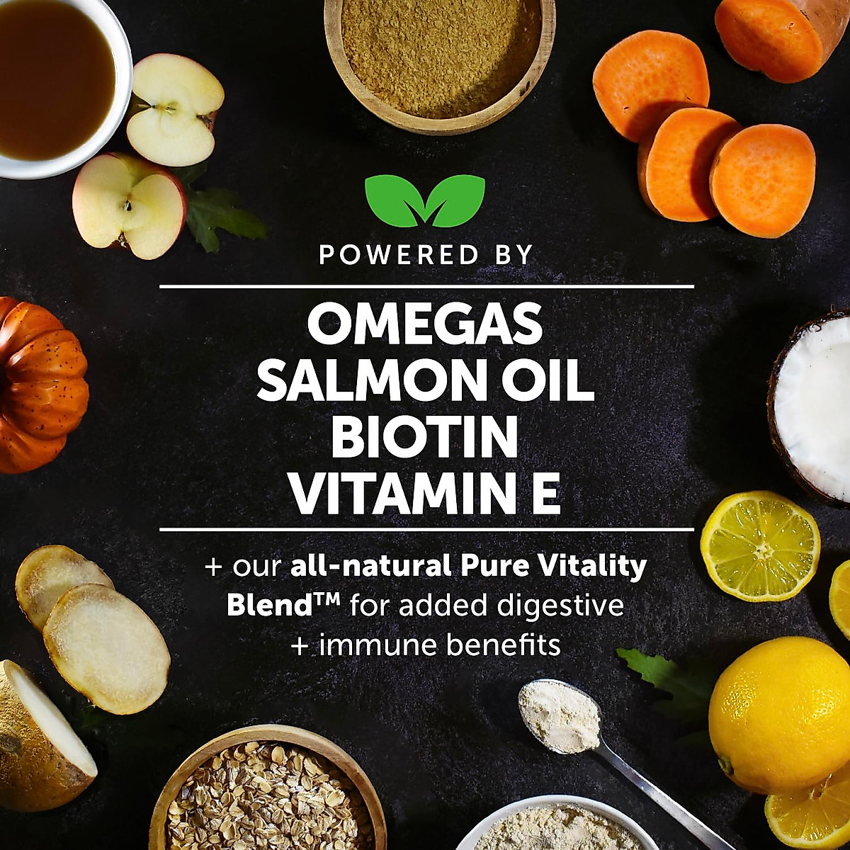 Pet Honesty Omega Skin Health Chews for Dogs, Alaskan Salmon Oil, Omega-3 Fish Oil, Krill, Spirulina, Omega-3s, Healthy Skin & Coat, Itchy Skin, Dog Allergies, May Reduce Shedding (90 Count)