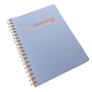 Graphique Vegan Leather Spiral Journal - Working on Myself Design - 192 Lined Pages - Perfect for Taking Notes, Lists and More (8" x 10")