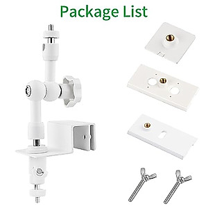 2-in-1 Gutter Mount for Ring Solar Panel, Stick Up Cam Battery, Spotlight Cam Battery and Spotlight Cam Battery Plus/Pro, Perfect Angle to Get Adequate Sunlight for Your Ring Solar Panel - White