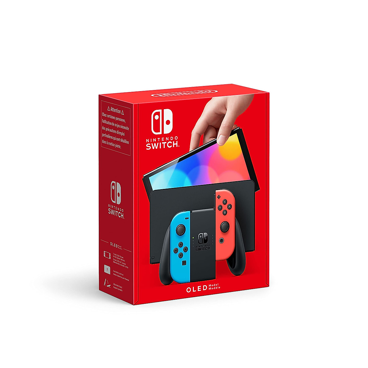 Nintendo Switch (OLED Model) - Neon Blue/Neon Red (Renewed)