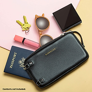 Bandolier Expanded Zip Pouch - Black/Silver - Phone Case & Strap Sold Separately