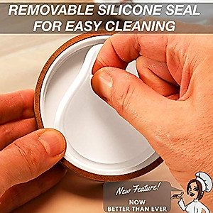 Wooden Mason Jar Lids Value Pack - 24 Mason Jar Lids Choose From Regular Mouth or Wide Mouth - Custom Molded Screw Top Mason Jar Lid Set Storage Lids for Ball Jars Only by Kitchen Charisma (Regular Mouth (2.5 in. Jar Opening), Acacia Wood (Brown Color))