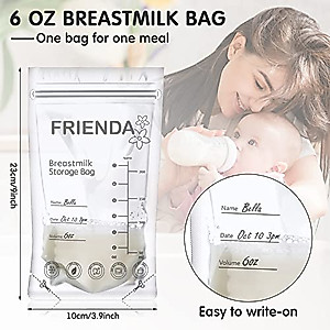 400 Count Breastmilk Storage Bags 7 oz Breast Milk Storing Bags Storage Container Self Standing Milk Bags for Breastmilk No Leak Double Seal Breastfeeding Bags