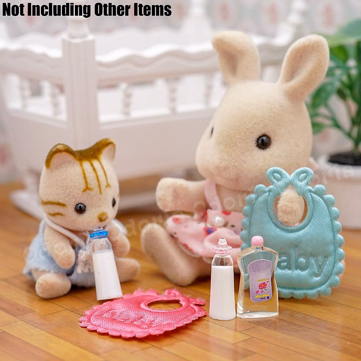 Odoria 1/12 Miniature Baby Bottles Bibs Dollhouse Nursery Accessories