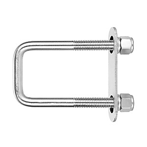 4Pack Square U-Bolts 2-1/16" W x 4-3/4" L, 304 Stainless Steel U Bolts M12 with Washers & Nuts for Replacement Parts and Accessories for Ski Boat, Fishing Boat or Sailboat Trailer