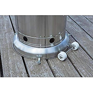 YZPFSD Style Selections/Garden Treasures 48,000 BTU Stainless Steel Floorstanding Liquid Propane Patio Heater，Portable Outdoor Heat Lamp