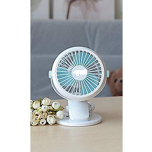 Baby Stroller Mini Battery Operated Clip Fan,Small Portable Fan Powered by Rechargeable Battery or USB Desk Personal Car Gym Workout Camping (Black) (Table Fan-Black)