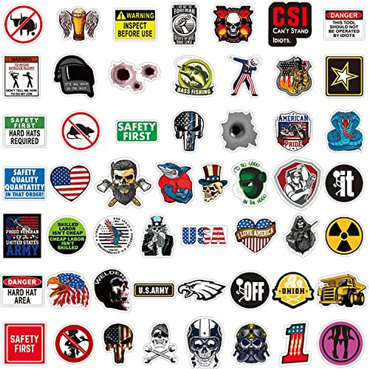 150PCS Hard Hat Stickers,Funny Adults Stickers Union Stickers for Mechanics,Electricians,Oilfield,Construction,Welders,Helmet Decals Stickers for Tool Box,Hood,Water Bottles,Computer,Phones,Car (150)