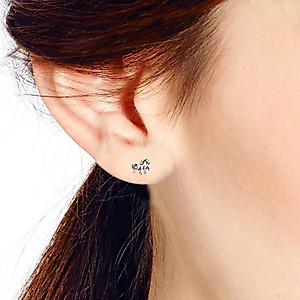 AeraVida Majestic Wild Stallion Horse Sterling Silver Stud Earrings