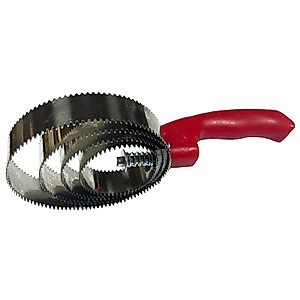 Dog Horse Spring Curry Horse Comb Curry Brush, 4 Rings Stainless Steel Fish Scaler Remover, with Soft Touch Grip Horse Brush Scraper for Dog Sheep Pet