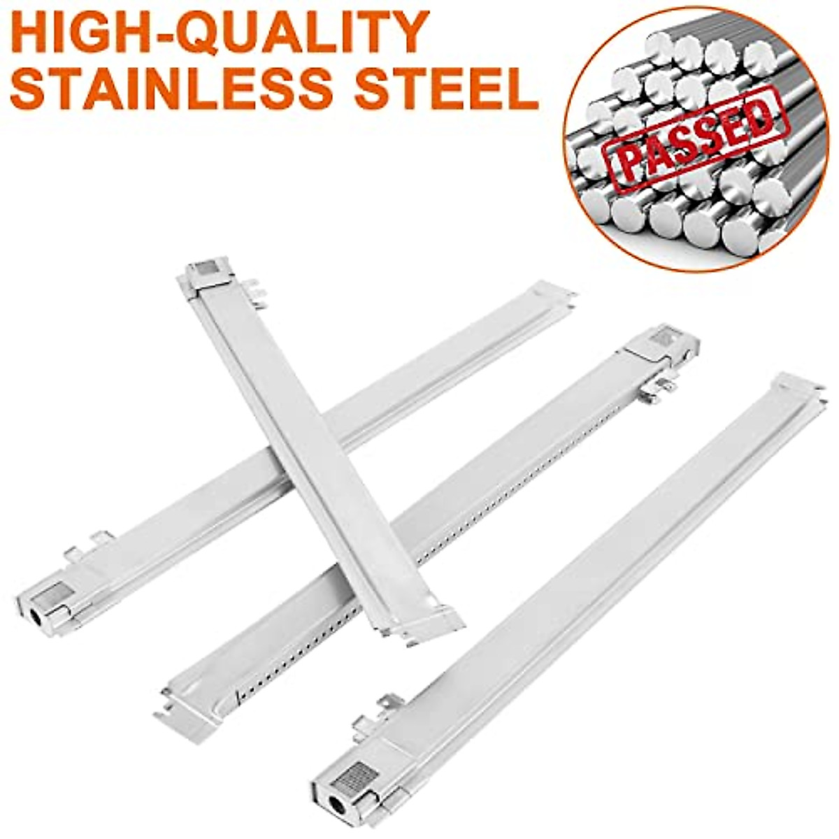 DELSbbq Burner Tube Kit for Weber Genesis II 400 Series Genesis II E-410 S-410 E-415 S-415 E-435 S-435 Gas Grills, Replacement Kits for Weber Genesis II 300 Series 400 Series Gas Grills, 67490, 67491