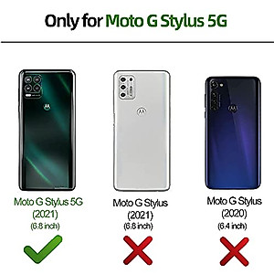 for Moto G Stylus 5G Case for Women, Motorola G Stylus 5G Case Glitter Crystal Butterfly Heart Floral Slim TPU Luxury Bling Cute Protective Cover with Kickstand+Strap for Moto G Stylus 5G-Rose Gold