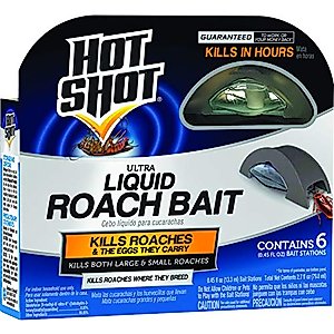 Hot Shot Liquid Roach Bait, Roach Killer, 1 Pack, 6-Count