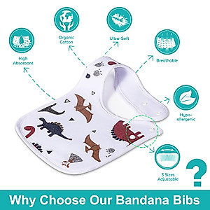 Burp Cloths & Baby Bibs Set 2-in-1 Cotton Super Absorbent and Soft Baby Spit Up Burping Rags for Boys and Girls