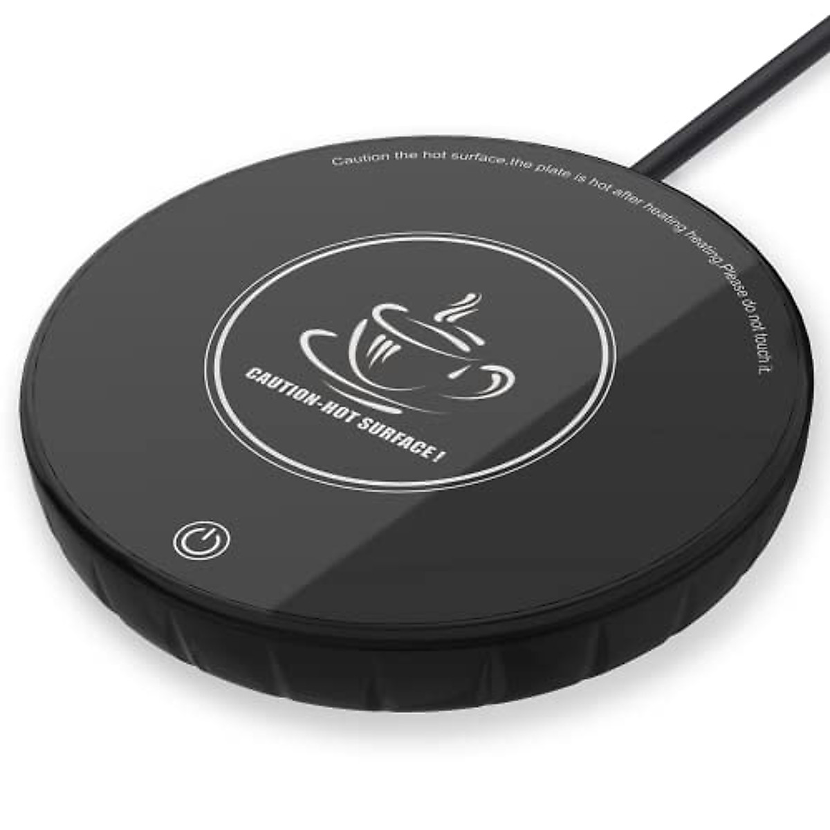 Coffee Mug Warmer with Auto Shut Off for Home Office Desk Use,Touch Control Tech Safety and Smart Temperature Settings for Coffee, Milk, Tea, Water (Black)