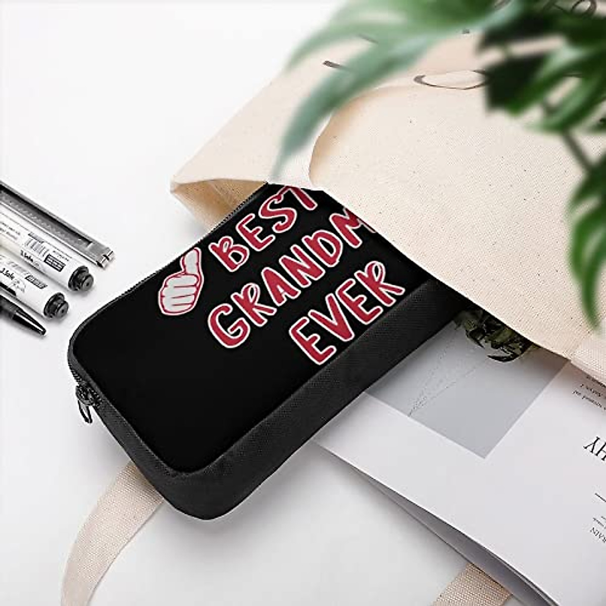 Best Grandma Ever Pencil Case Stationery Pen Pouch Portable Makeup Storage Bag Organizer Gift