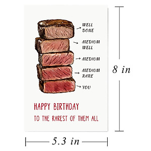 Gonzey Funny Steak Birthday Cards,Rarest Of Them All