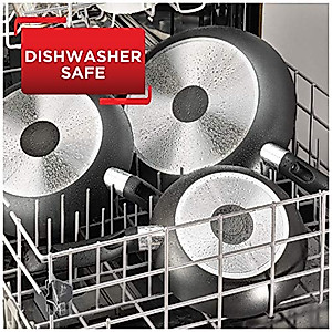 T-fal Specialty Nonstick 3 Piece Fry Pan Set 8, 9.5, 11 Inch Cookware, Pots and Pans, Dishwasher Safe Black