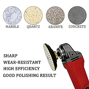 1Pc 7 inch Diamond Polishing Pad Wet/Dry Tile Polishing Pad For Grinder,For Concrete Marble Quartz Stone Countertop Granite Polishing. (Grit 3000)