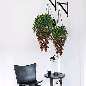 NAHUA 2PCS Artificial Hanging Plants Vines Fake Faux Ivy Leaf Plants Green Vine Wall Hanging Leaves for Kitchen Home Garden Wedding Party Office Decoration