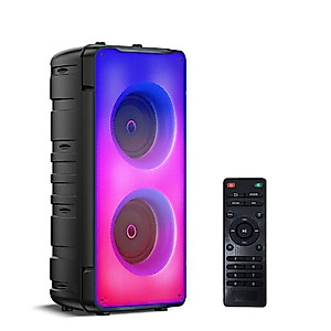 Bluetooth Speakers, 60W(80W Peak) Portable Loud Wireless Stereo Speaker with Rich Bass, Bluetooth 5.0, FM Radio, Colorful Lights, TWS Pairing, 10000mAh Battery, Outdoor Speaker for Home Party Gifts