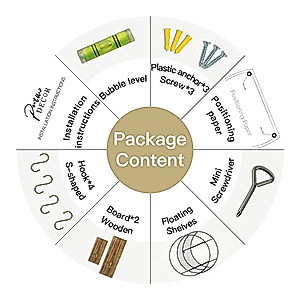 Putuo Decor Crescent Moon Shelf for Crystals, 2 Tiers Round Wall Hanging Display Shelves, Boho Decorative Crystal Holder Wall Shelves for Essential Oil, Stones, Plants and Home Decors