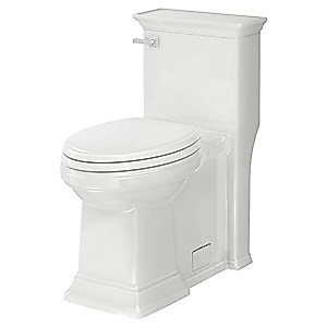 American Standard 2851A104.020 Town Square S Right Height Elongated One-Piece Toilet with Seat, White