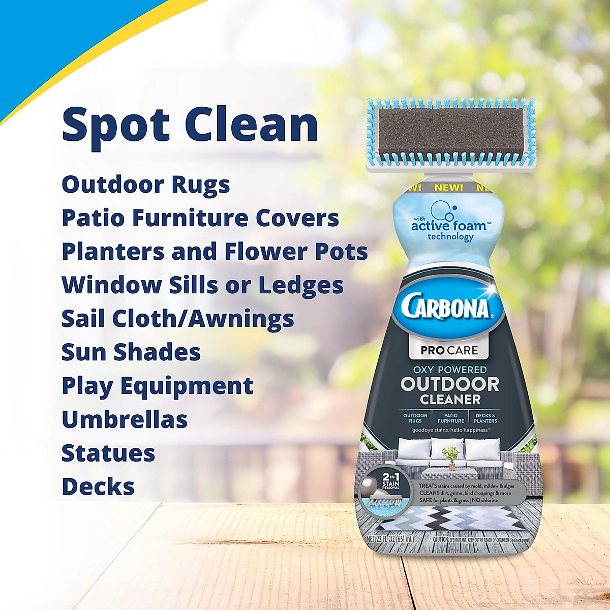Carbona Pro Care Oxy Powered Outdoor Cleaner with Active Foam Technology | 22 Fl Oz, 2 Pack