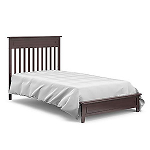 Storkcraft Petal 5-in-1 Convertible Mini Crib with Mattress, Espresso