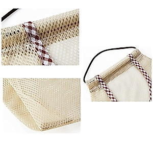 hatisan Reusable Hanging Storage Mesh Bags Durable & Strong Fruit and Vegetable Mesh Bags/Pulling resistance Storage Tote Bags for Garlics, Potatoes, Onions or Garbage Bag-Clear(4Pcs)