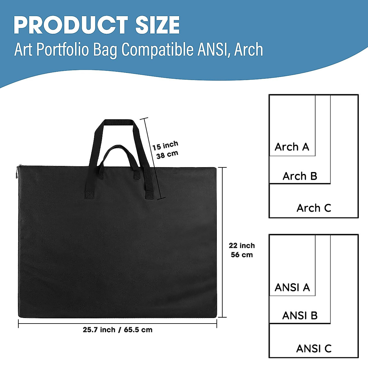 ZKOO Large Size Art Portfolio (BLUE-2X)