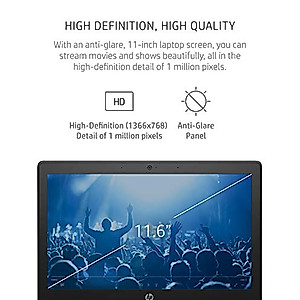 HP Chromebook 11.6-inch Laptop, MediaTek MT8183, MediaTek Integrated Graphics, 4 GB RAM, 32 GB eMMC Storage, Chrome (11a-na0010nr, Ash Gray) (Renewed)