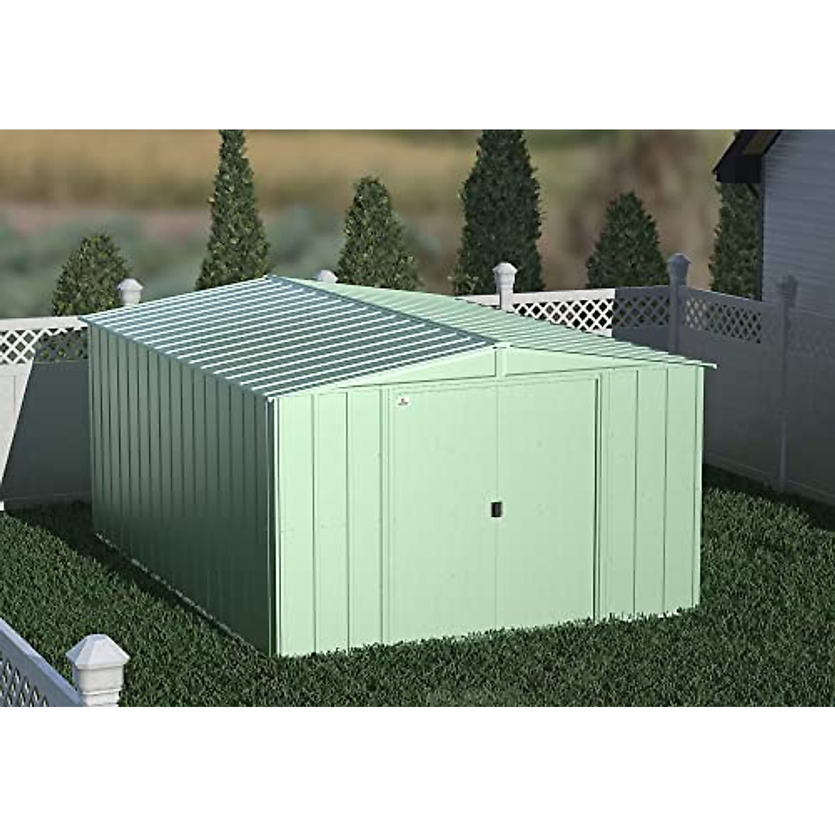 Arrow Classic Steel Storage Shed, 10x14, Sage Green
