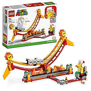 LEGO Super Mario Lava Wave Ride Expansion Set 71416, with Fire Bro and 2 Lava Bubbles Figures, Collectible Toy to Combine with a Starter Course Game