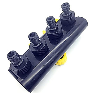 YFQHDD 1 PCS Irrigation Connection Device Garden Hose Pipe Splitter Plastic Drip Irrigation Water Connector Agricultural 4 Way Tap 3/4
