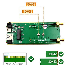 NGFF M.2 Key B to USB 3.0 Adapter Portable Network Adapter with SIM Slot Support SIM MicroSIM Nano SIM Card for WWAN LTE 4G 5G Modules