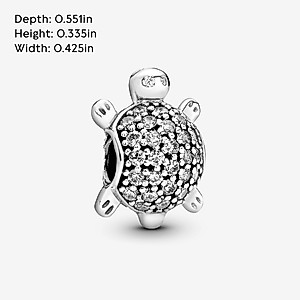 Pandora Jewelry Pave Sea Turtle Cubic Zirconia Charm in Sterling Silver