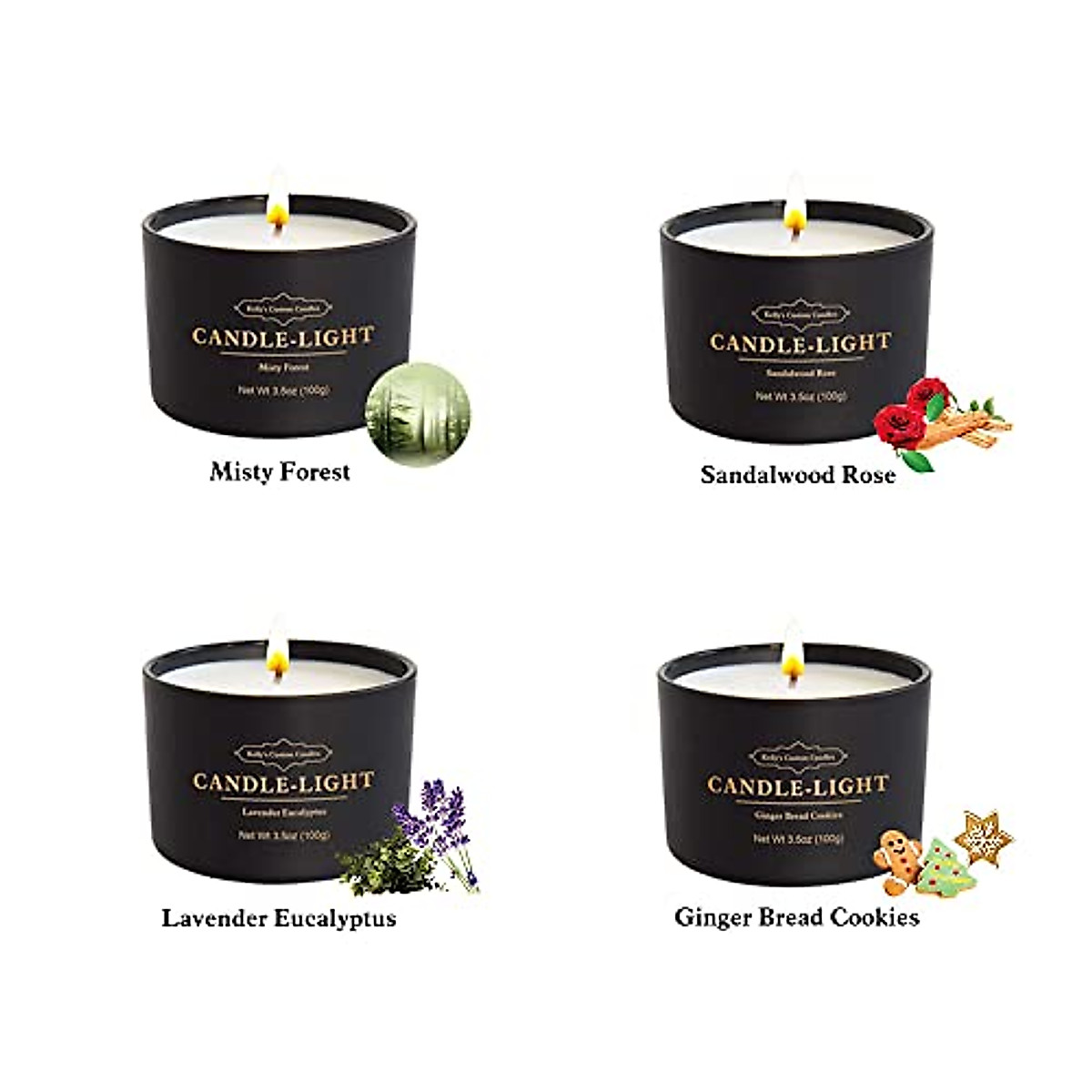 Gifts for Women,Men,Candles for Home Scented, Funny Romantic Gifts,Online Dating Present, Birthday, Christmas Thanksgiving Gifts for Colleagues,Mom and Wife,3.5oz（4Packs）