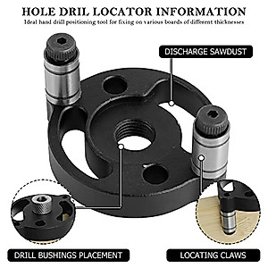 Nicoport Doweling Jig Kit Aluminum Alloy Dowel Drilling Guide 6/8/10mm High Precision Handheld Hole Punching Locator Self Centering Drill Guide Woodworking Tool for Furniture Repair Wood Craft