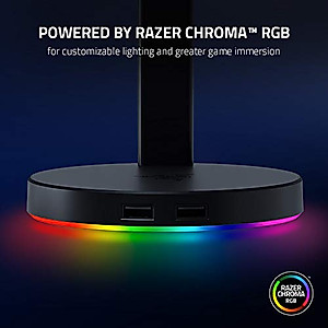 Razer Base Station V2 Chroma: Chroma RGB Lighting - Non-Slip Rubber Base - Designed for Gaming Headsets - Classic Black